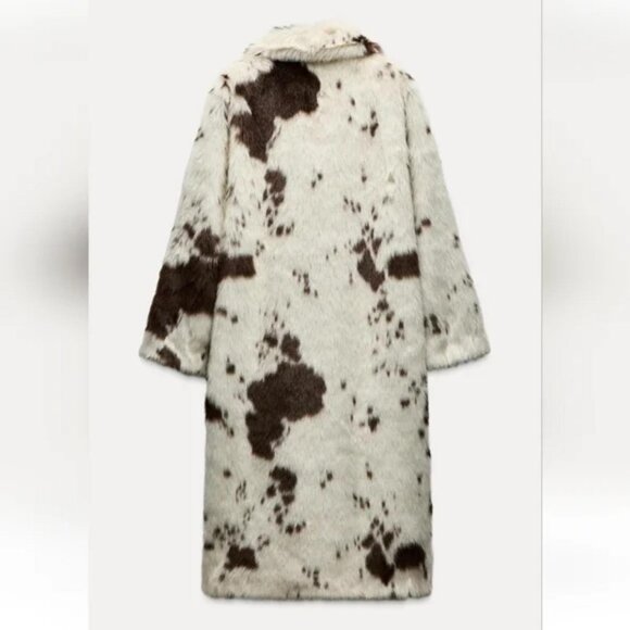 Zara | Jackets & Coats | Zara Faux Fur Animal Print Coat Zw Collection | Poshmark